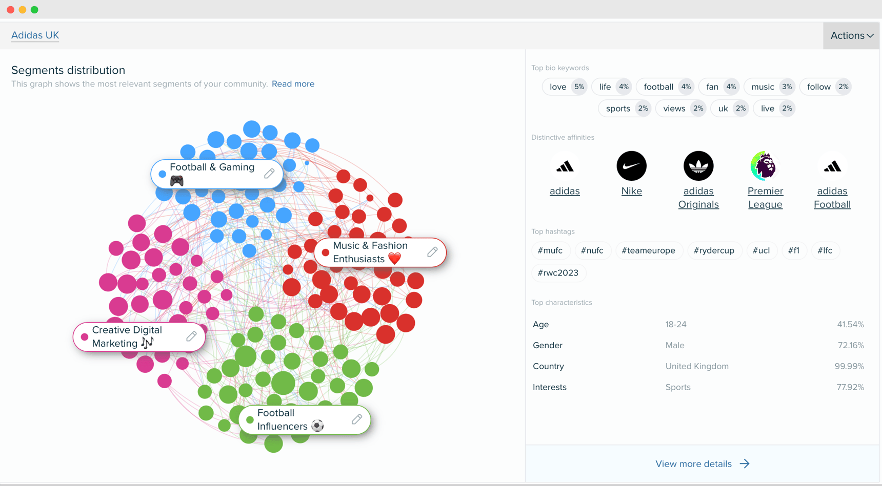 Merging clusters in your Insights reports