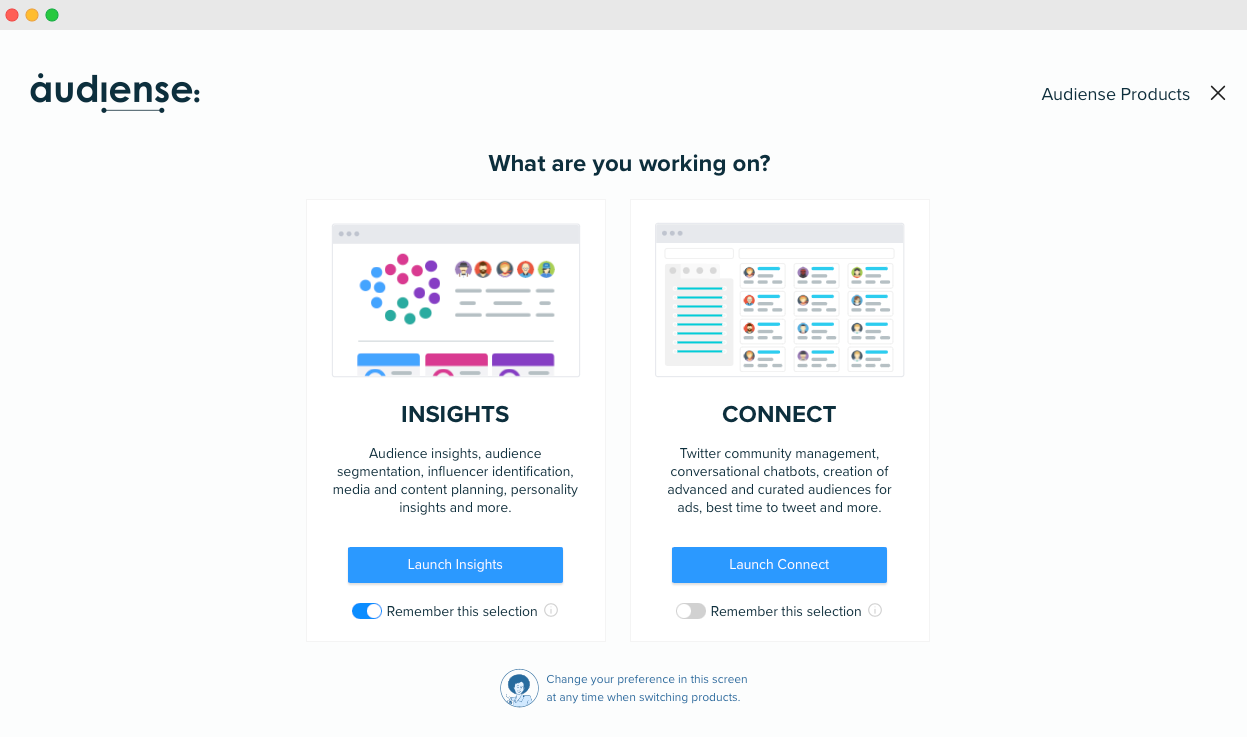 Uploading audiences between Connect and Insights